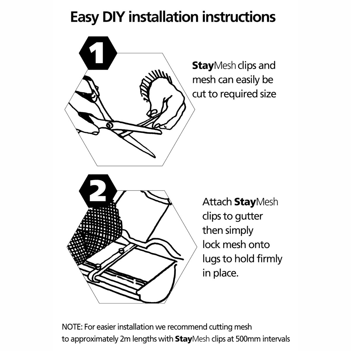 Gutter Mesh Rolls: StayMesh Gutter Kit